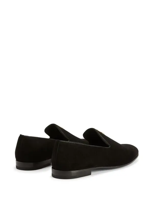 GIUSEPPE ZANOTTI Size 11 Black Textured Suede Slip On Loafers GIUSEPPE ZANOTTI Size 11 Black Textured Suede Slip On  main image 4