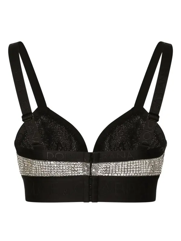 Dolce & Gabbana Kim Rhinestone-embellished Triangle Bra