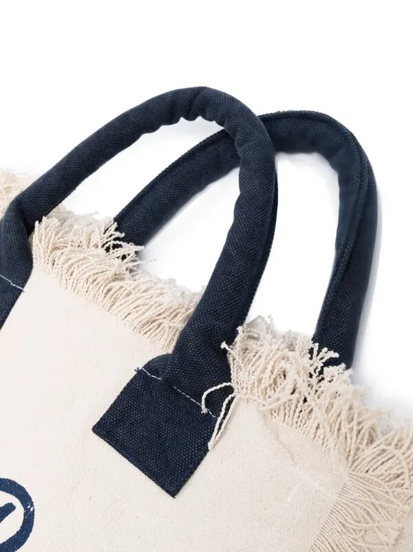 MC2 SAINT BARTH Vanity Canvas Beach Bag - Neutrals
