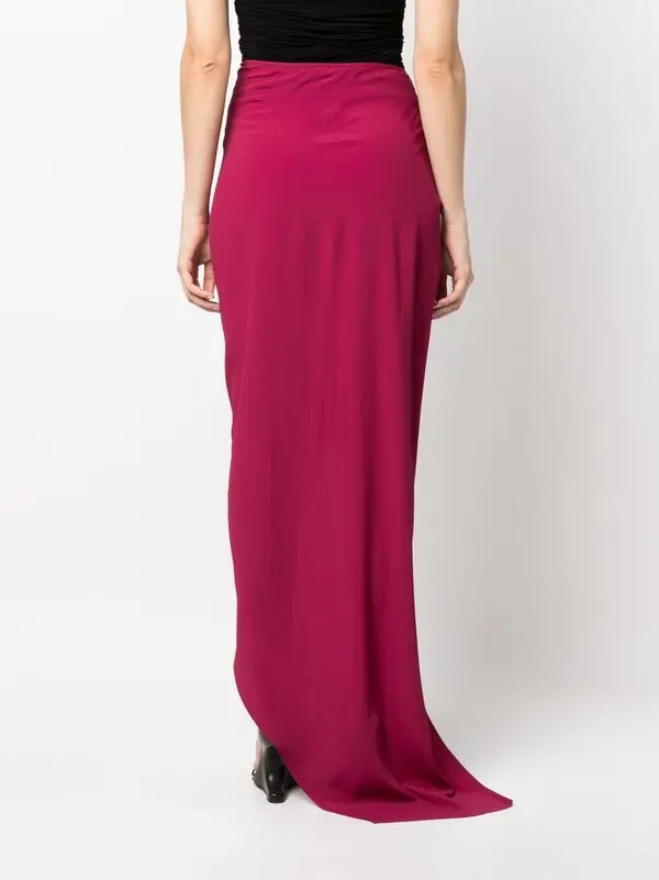 Rick Owens Ruffle-trim Maxi Skirt - Pink