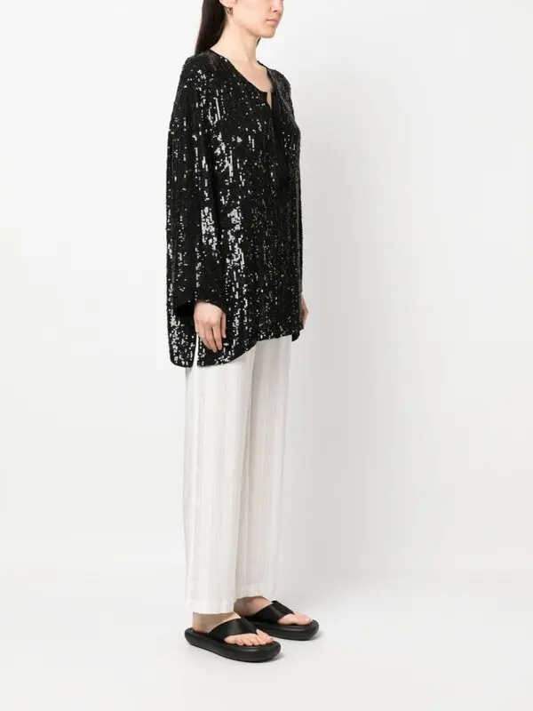 P.a.r.o.s.h Sequin Long-sleeve Blouse