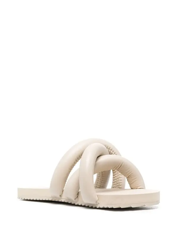 YUME YUME Tyre Crossover-strap Slides - Neutrals