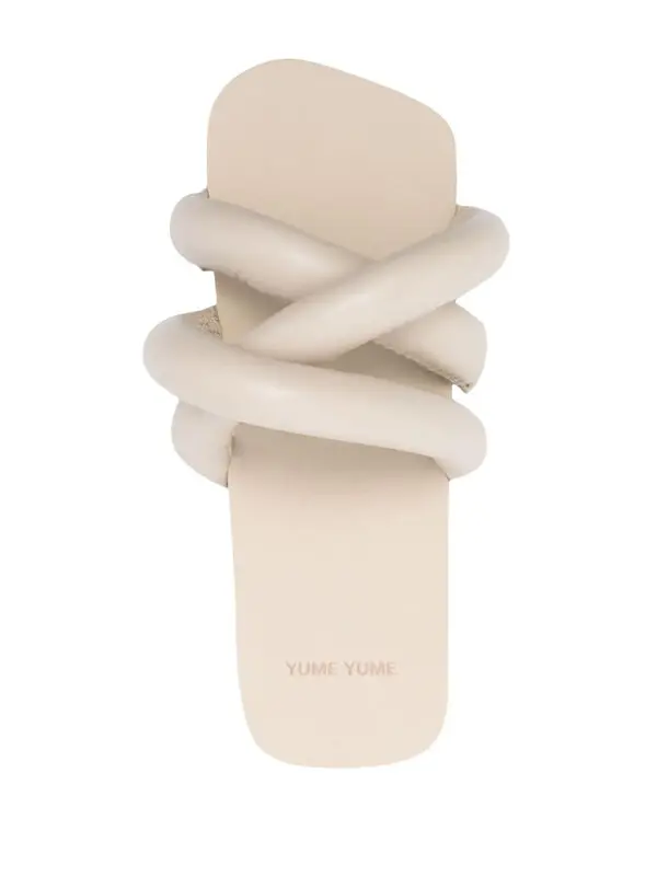 YUME YUME Tyre Crossover-strap Slides - Neutrals