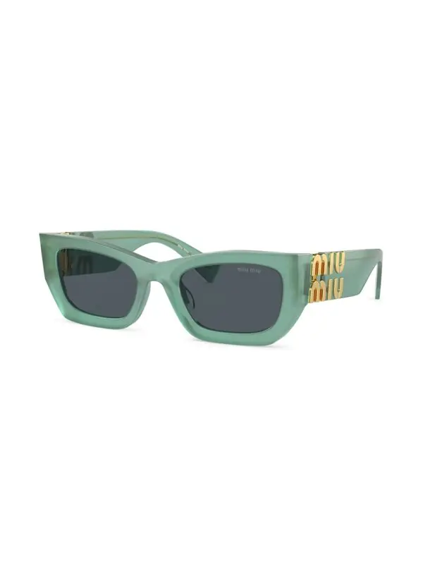 Miu Miu Rectangle-frame Sunglasses - Green