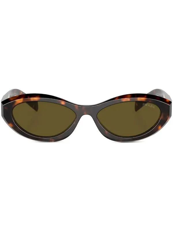Prada Oval-frame Sunglasses - Green