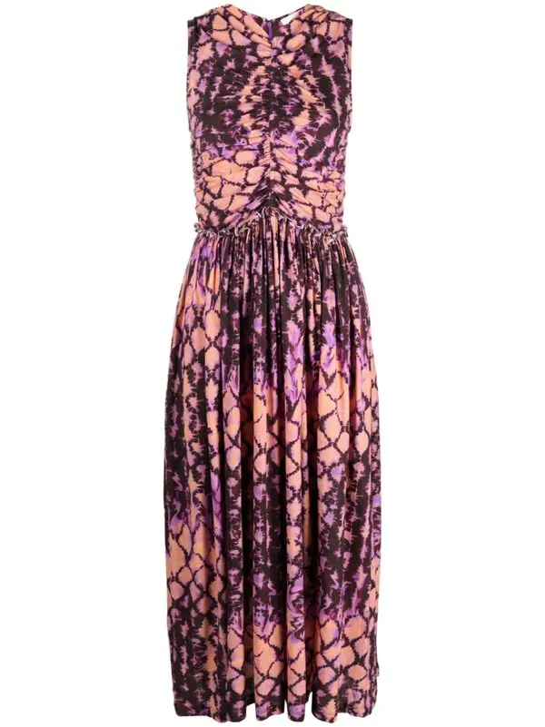 Ulla Johnson Sascha Ruched Midi Dress