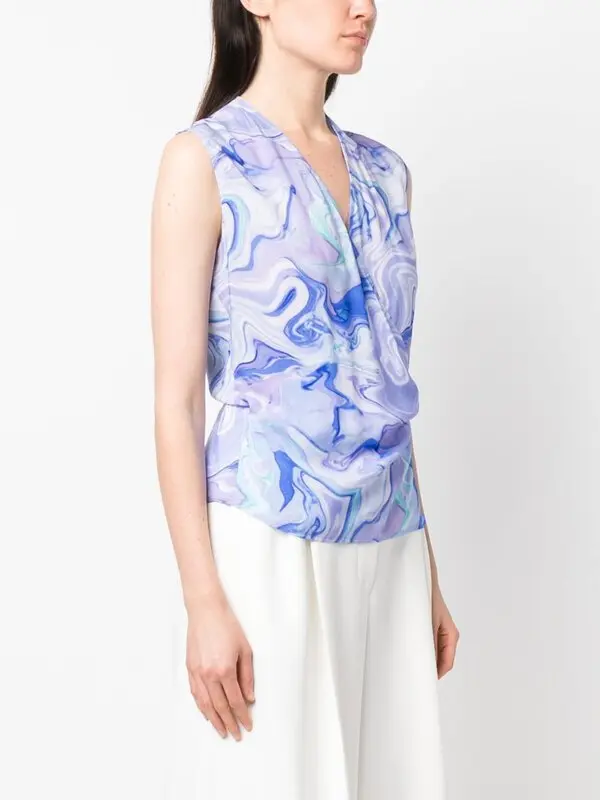 Bcbgmaxazria Marbled-pattern Blouse