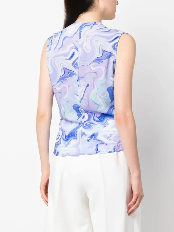 Bcbgmaxazria Marbled-pattern Blouse