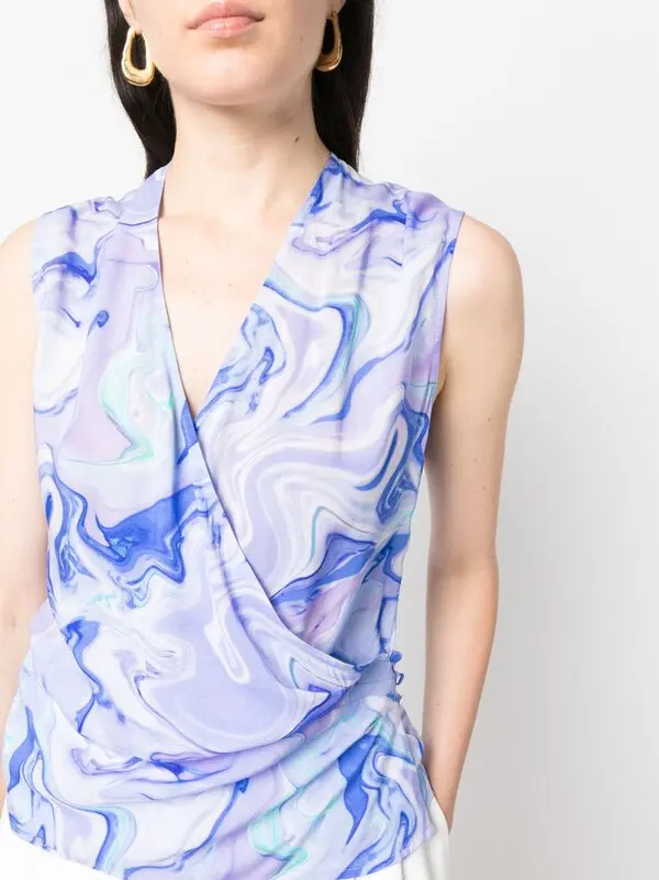 Bcbgmaxazria Marbled-pattern Blouse