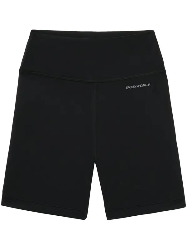 SPORTY & RICH N.03 Logo-print Shorts