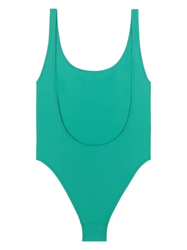SPORTY & RICH Carla Logo-print Swimsuit - Green