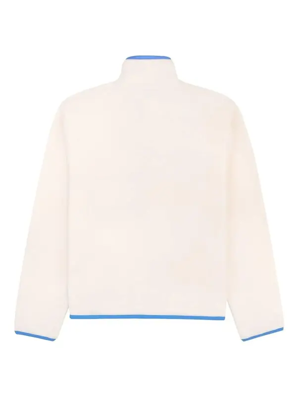 SPORTY & RICH Serif Logo-embroidered Polar Sweatshirt