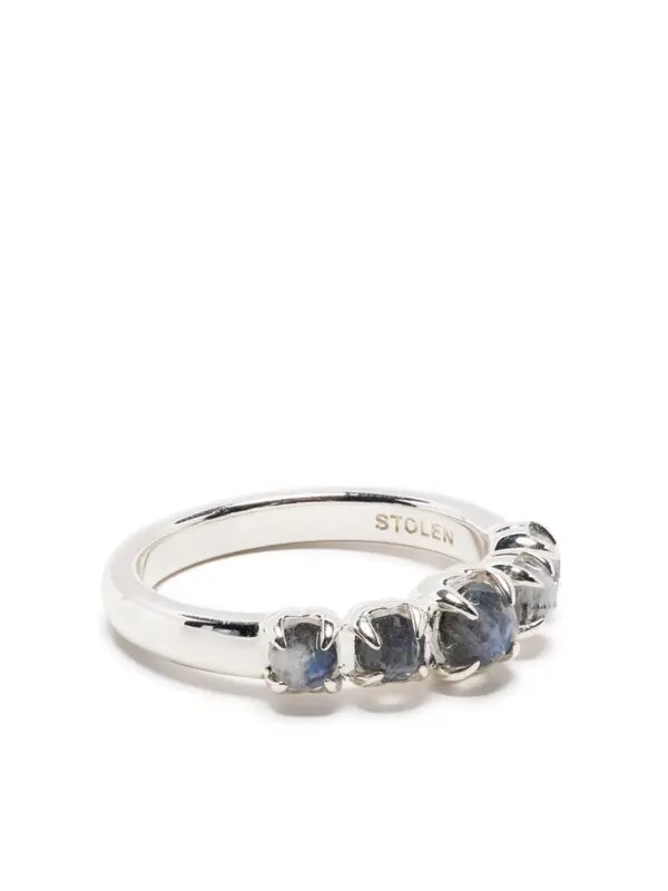 STOLEN GIRLFRIENDS CLUB Halo Cluster Moon Stone Ring - Silver