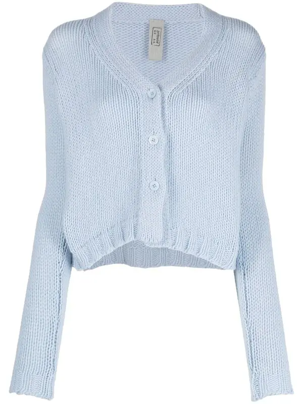 PRIVATE 0204 V-neck Cashmere Cardigan - Blue