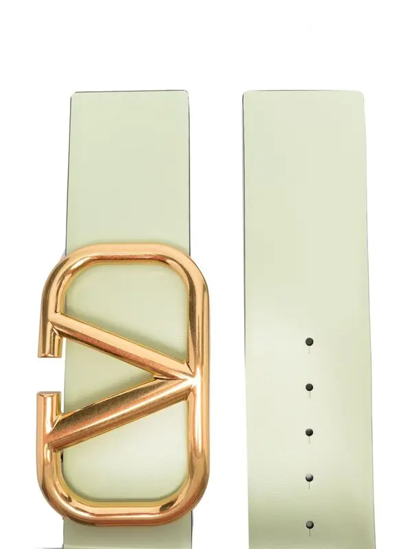 Valentino Garavani Signature Vlogo Reversible Belt In Green  display picture 1
