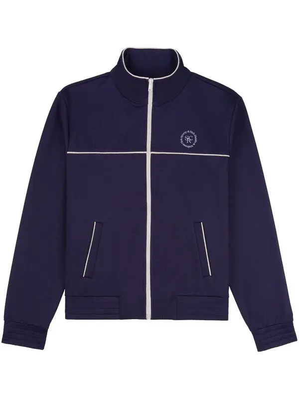 SPORTY & RICH Embroidered-logo Zip-up Jacket