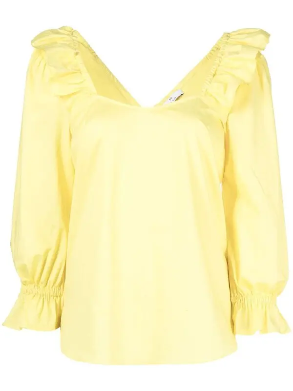 Paul Smith Ruffle-trim Cotton Blouse