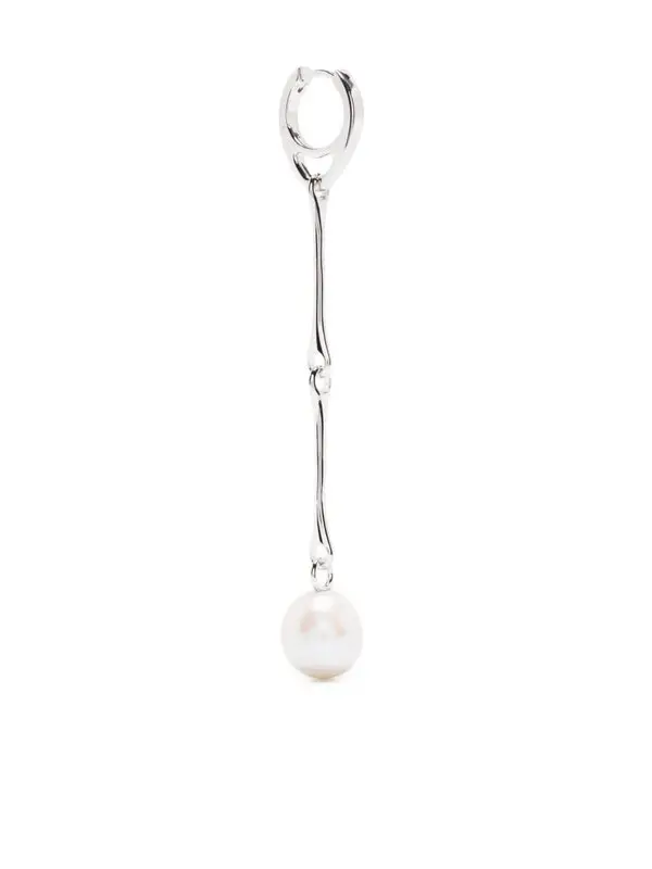 MARIA BLACK Star Pearl Drop Earring - Silver