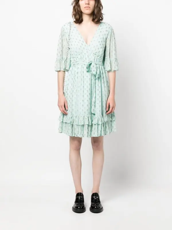 TWINSET Fil-coupé Jacquard Mini Dress