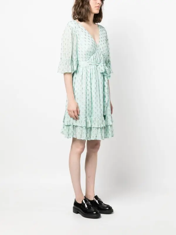 TWINSET Fil-coupé Jacquard Mini Dress
