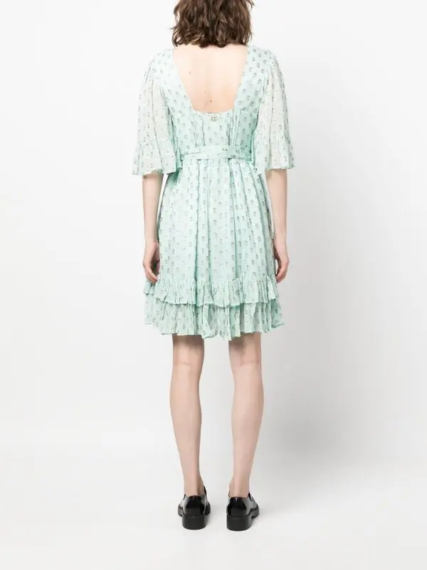 TWINSET Fil-coupé Jacquard Mini Dress