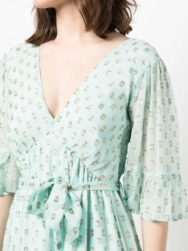 TWINSET Fil-coupé Jacquard Mini Dress