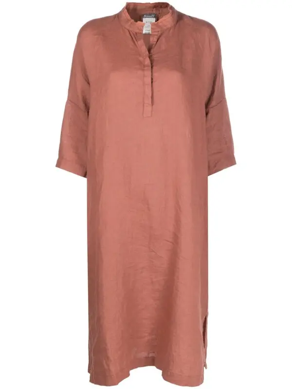 Kristensen Du Nord Button-placket Linen Midi Dress