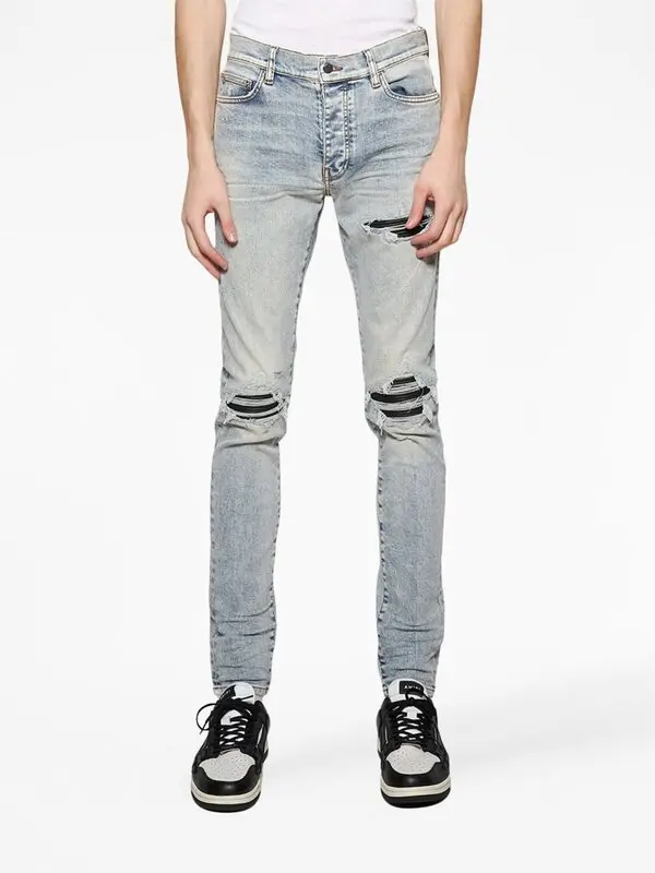 Amiri Mx1 Ripped Skinny Jeans - Blue