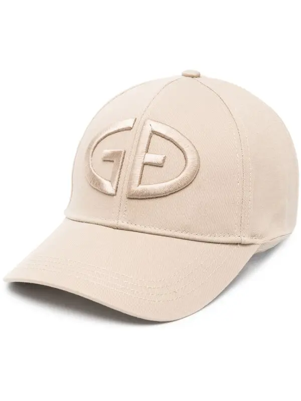 Goldbergh Tan Cotton Embossed Logo Cap. New. Goldbergh - Beige cap with textured logo monogram GB61101241  main image 3
