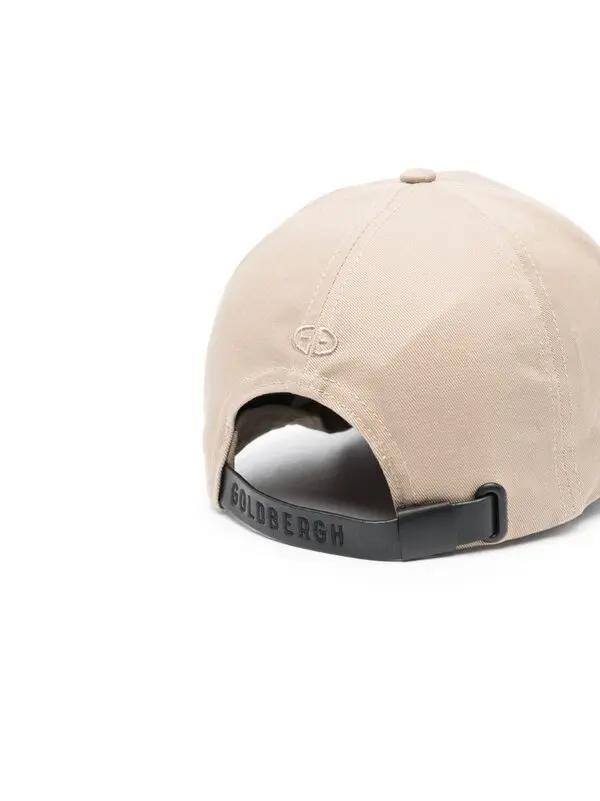 Goldbergh Tan Cotton Embossed Logo Cap. New. Goldbergh - Beige cap with textured logo monogram GB61101241  main image 4