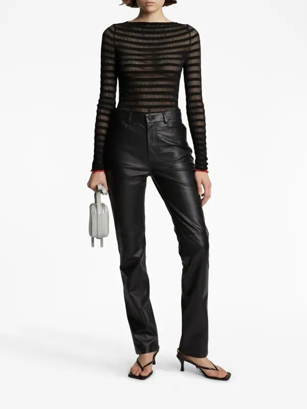 Proenza Schouler White Label Leather Straight-leg Trousers