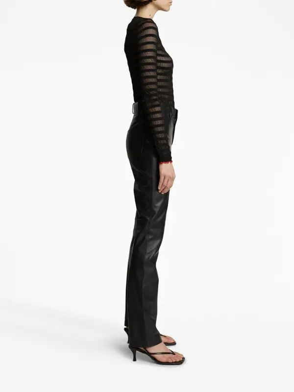 Proenza Schouler White Label Leather Straight-leg Trousers