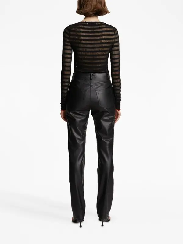 Proenza Schouler White Label Leather Straight-leg Trousers