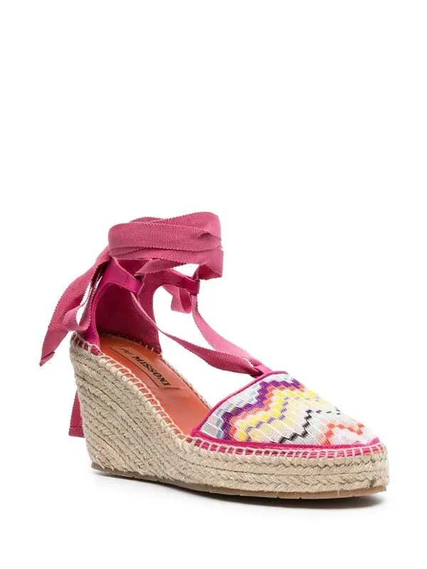 Missoni Zigzag Woven Espadrille Wedges