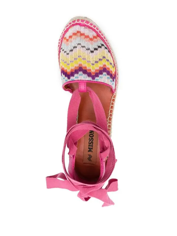 Missoni Zigzag Woven Espadrille Wedges