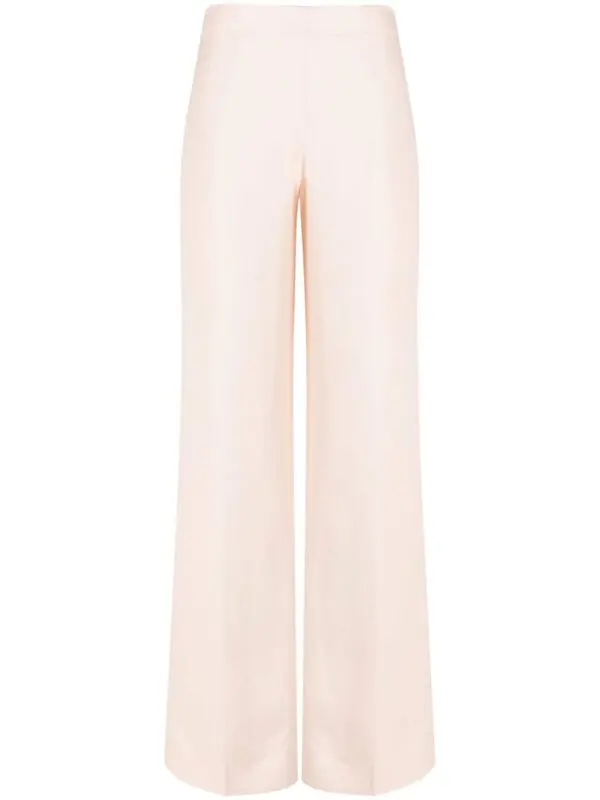 TWINSET Pressed-crease Palazzo Trousers - Pink
