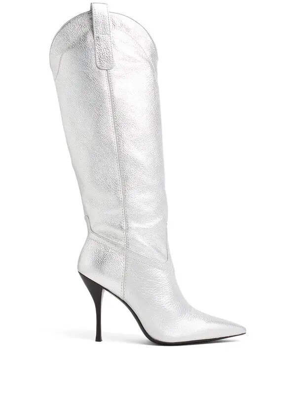 STUART WEITZMAN Metallic Western High Boots