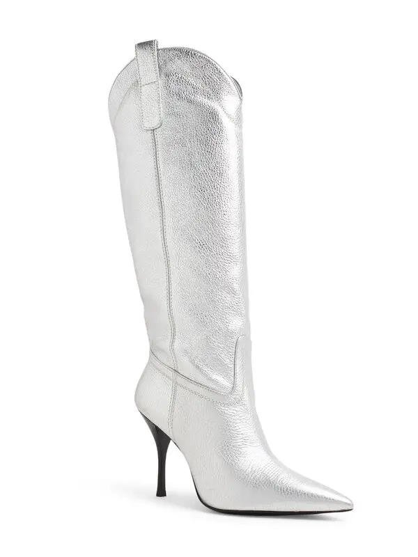 STUART WEITZMAN Metallic Western High Boots