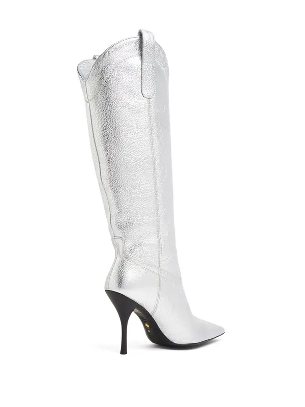 STUART WEITZMAN Metallic Western High Boots