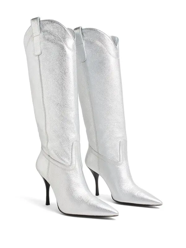 STUART WEITZMAN Metallic Western High Boots