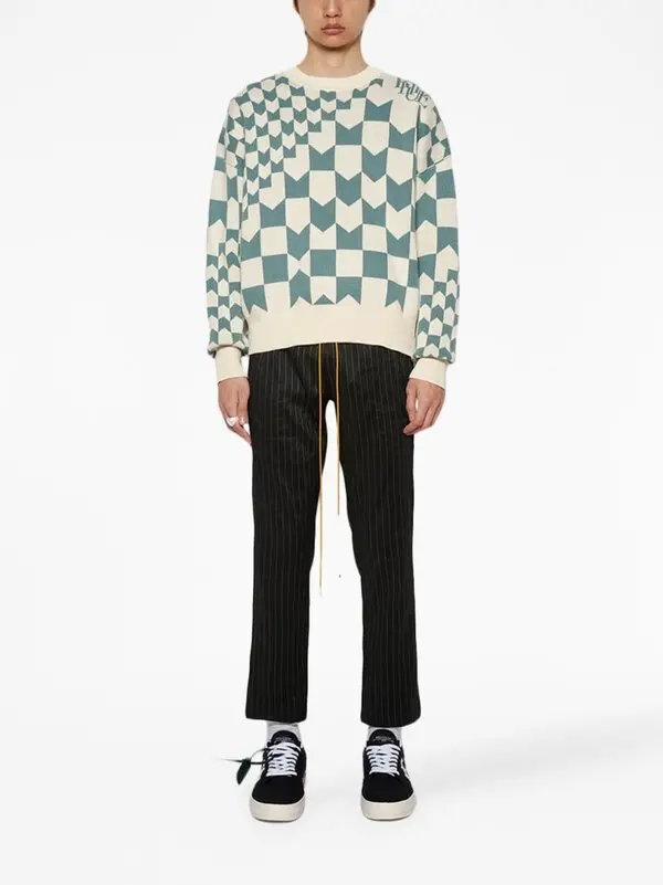 Rhude Racing Monogram-intarsia Jumper