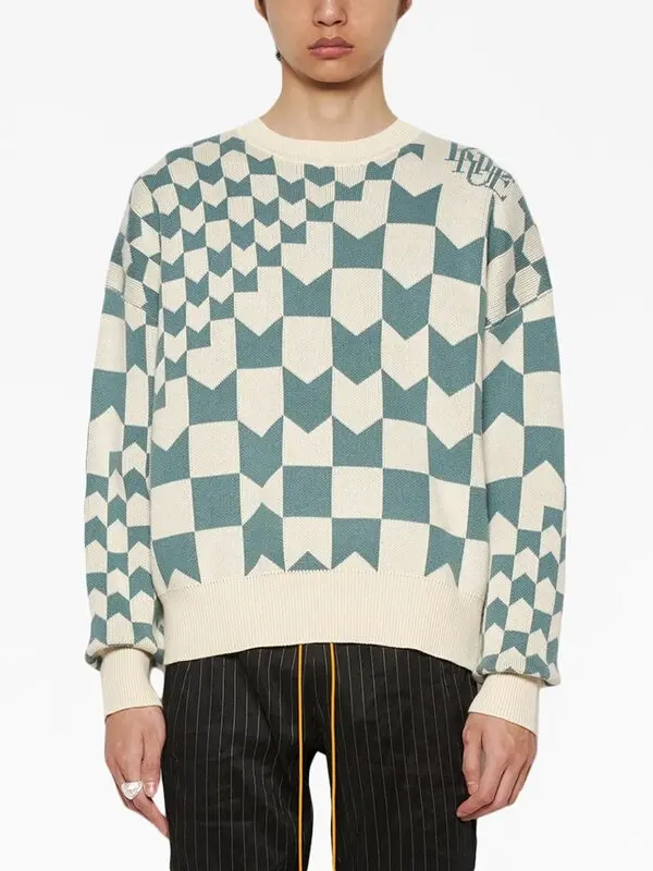 Rhude Racing Monogram-intarsia Jumper