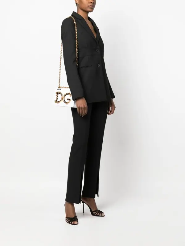 Dolce & Gabbana Logo-plaque Denim Shoulder Bag