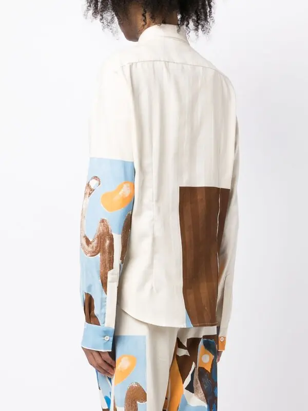 BETHANY WILLIAMS Graphic-print Cotton Shirt - Neutrals