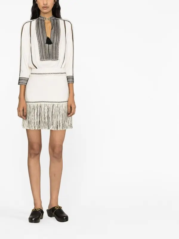 elisabetta franchi red and blue fringe dress Phoebe Fringe Dress — Granada main image 1