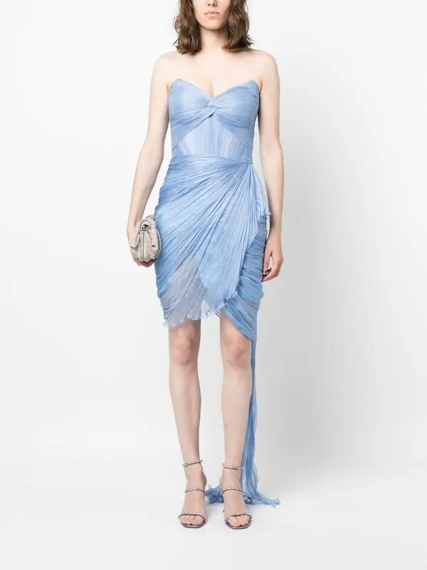 IRIS SERBAN Zay Strapless Draped Dress
