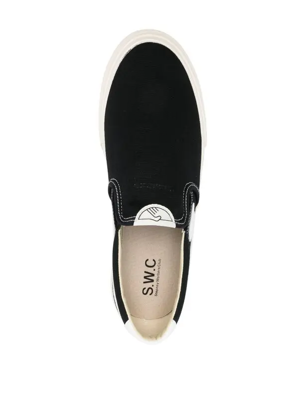 S.W.C STEPNEY WORKERS CLUB Contrast-stitch Slip-on Sneakers
