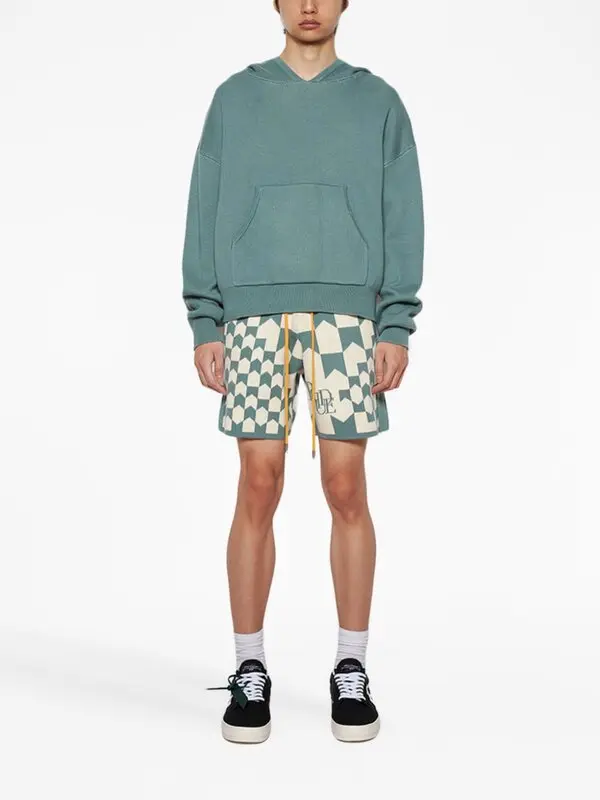 Rhude Logo-print Knitted Hoodie