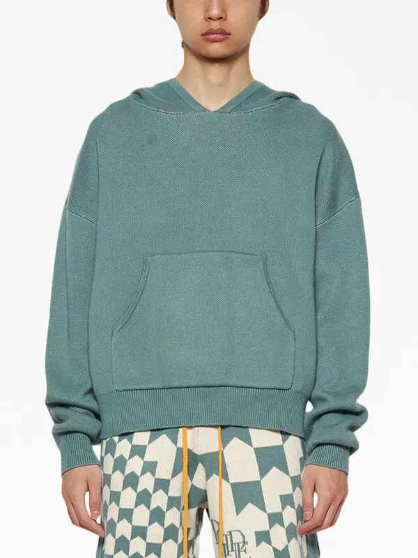 Rhude Logo-print Knitted Hoodie