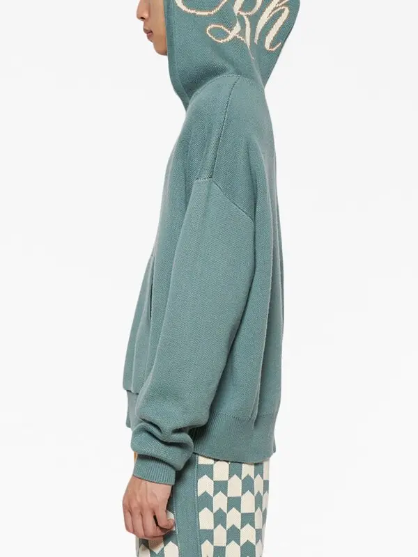 Rhude Logo-print Knitted Hoodie